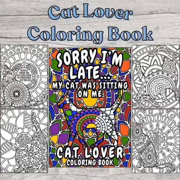 Cat Lover Coloring Book