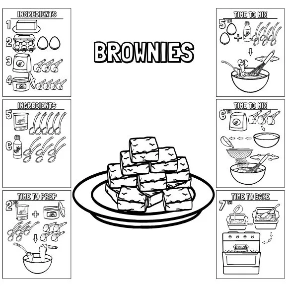 Brownies: 14 Page Recipe for Kids