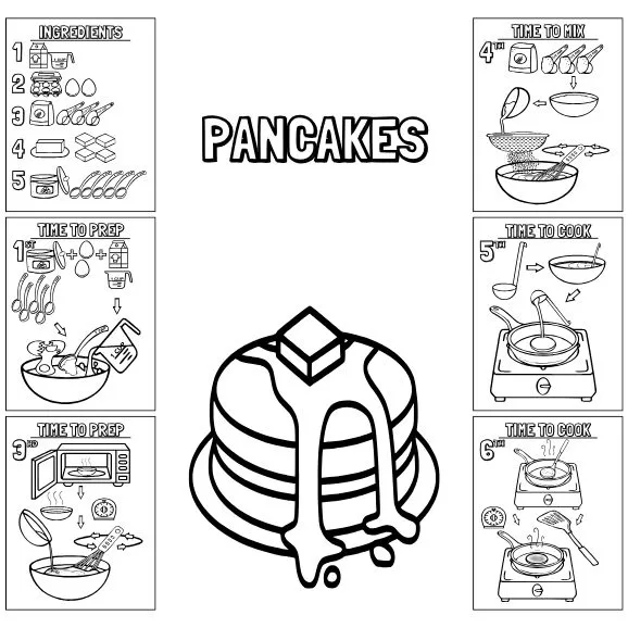 Pancakes: 11-Page Recipe for Kids